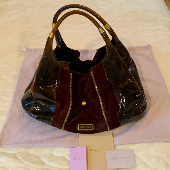 Jimmy Choo | Bags | 0 Authentic Jimmy Choo Mandan Expandable Hobo Bag ...